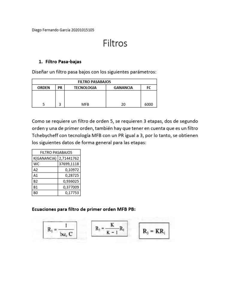 ejercicios de filtros | PDF