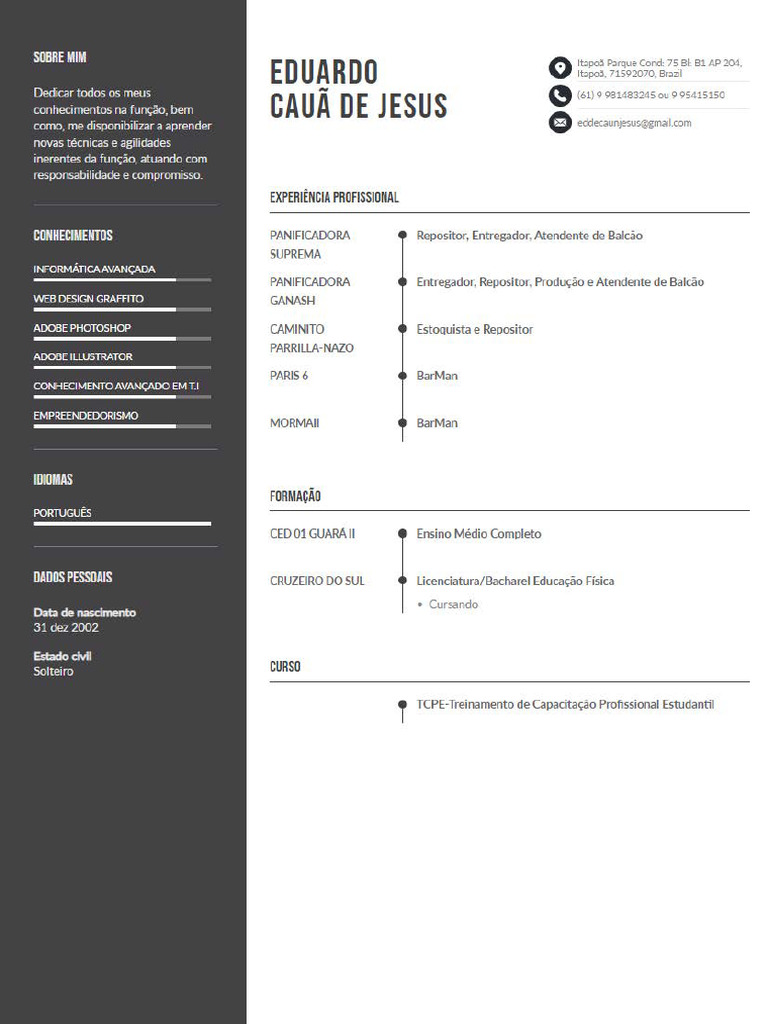 Novo Curriculo 2024 | PDF