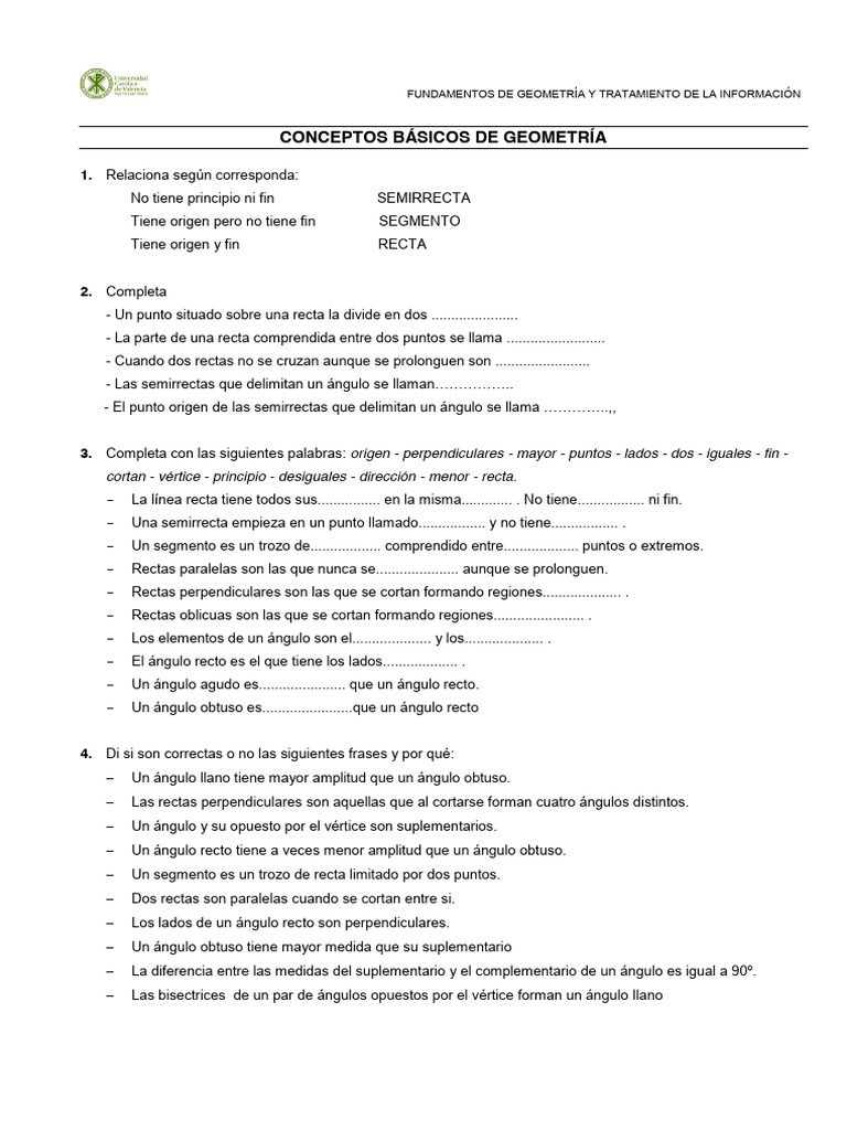 Ejercicios Bloque 1.1. Conceptos Básicos | PDF