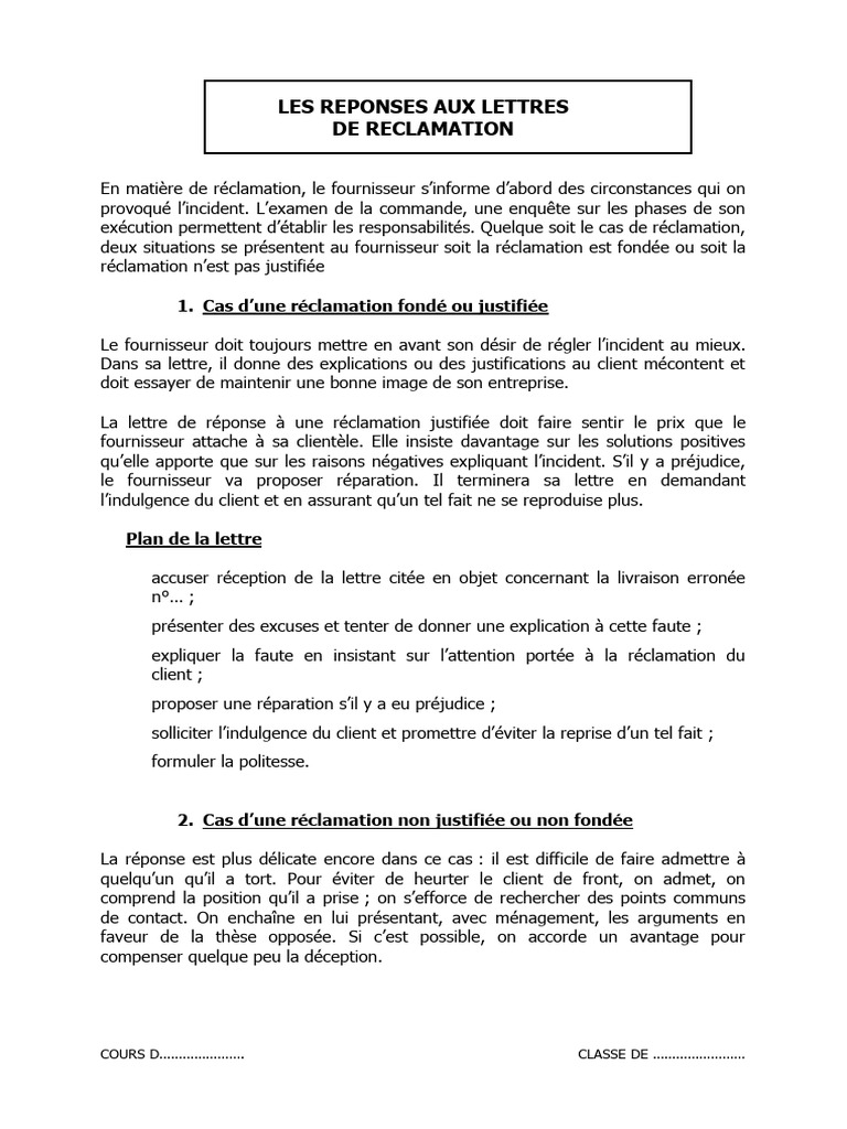 3.2 - Les Reponses Aux Lettres | PDF