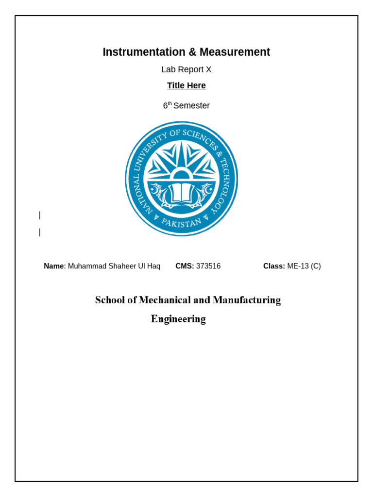 Lab Report Sample | PDF
