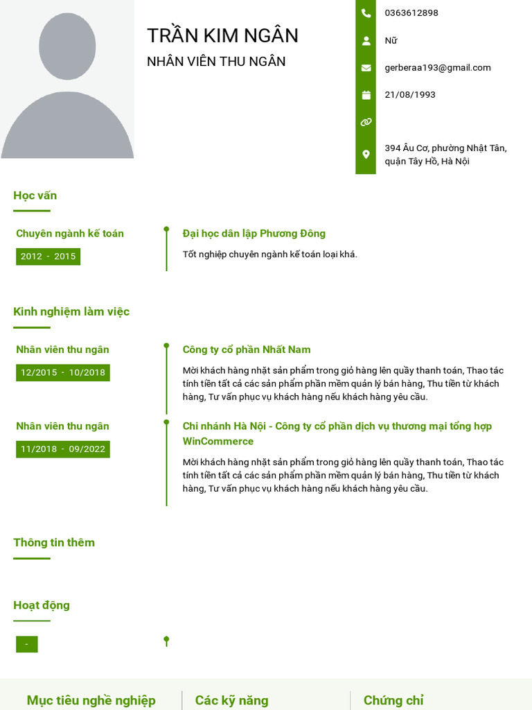 Tran Kim Ngan TopCV - VN 190224.213754 | PDF