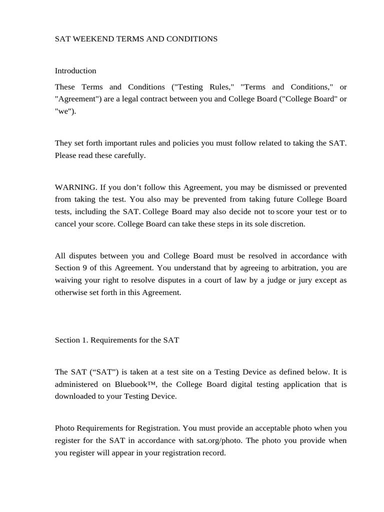 Sat Weekend Terms and Conditions | PDF | Arbitration | Mediation