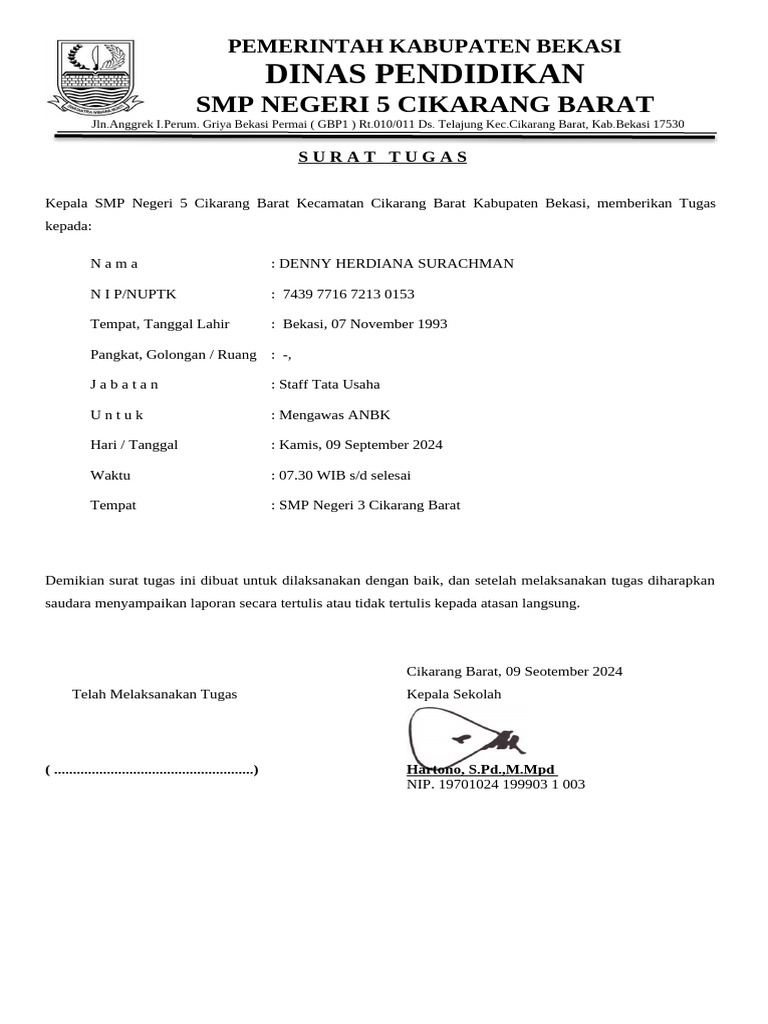 SPPD Dinas Denny 2024 | PDF