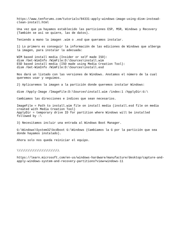 Dism Install Windows | PDF