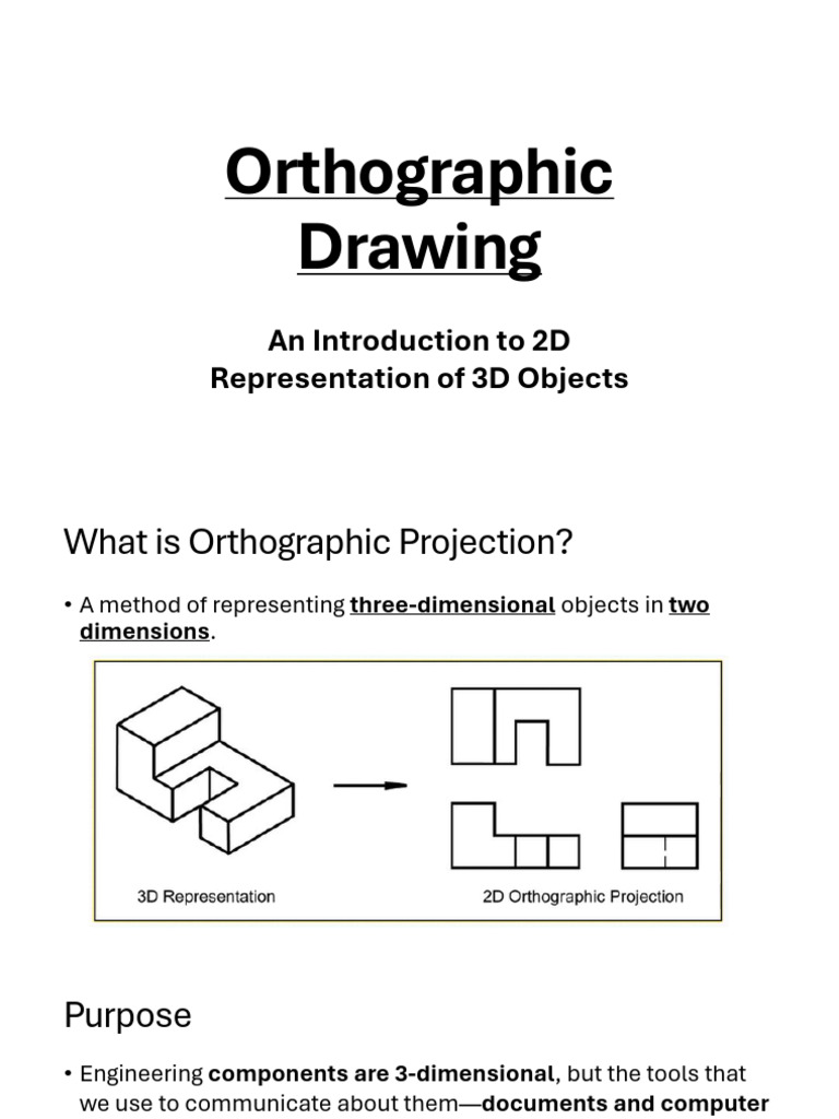 Lec 3b - Orthographic Drawing | PDF