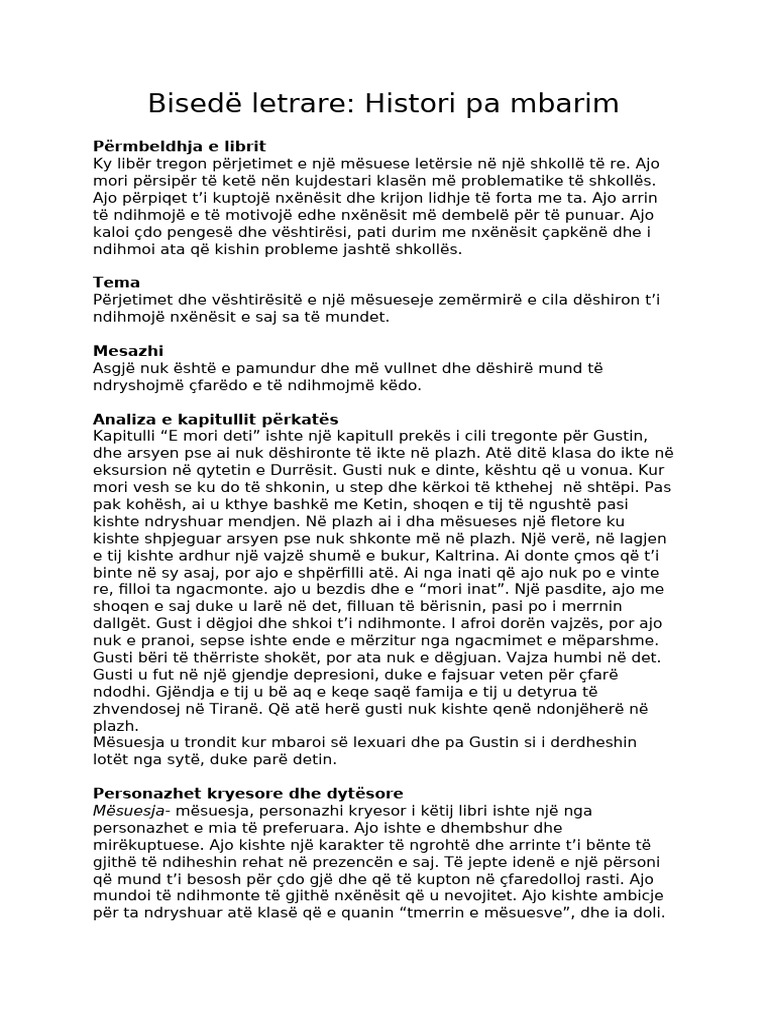 Bisedë Letrare | PDF