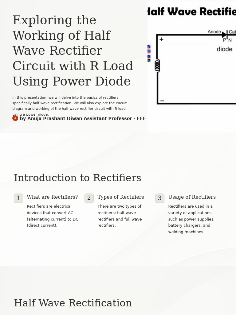 Exploring The Working of Half Wave Rectifier Circuit With R Load Using ...