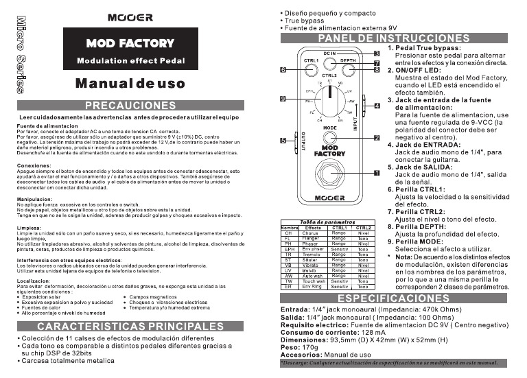 Mooer Mod Factory - Manual | PDF