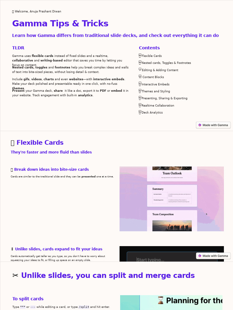 Gamma Tips and Tricks | PDF