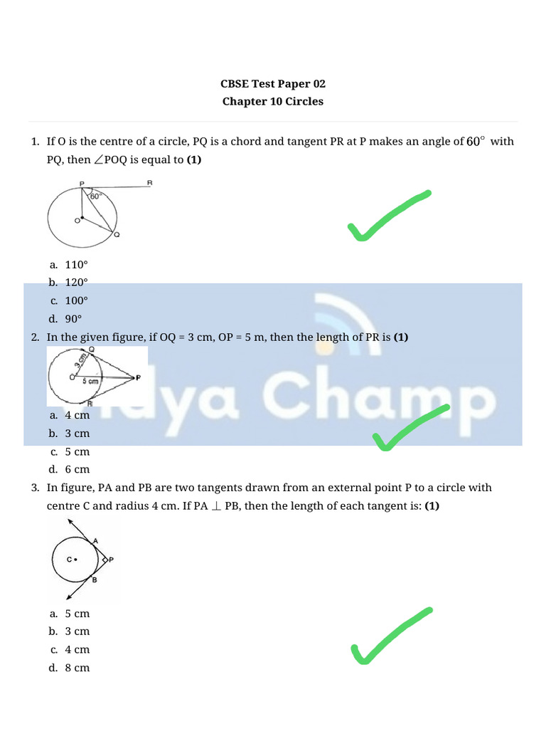 Circle Test | PDF