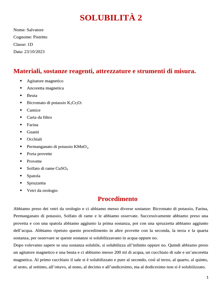 Solubilita' 2 | PDF
