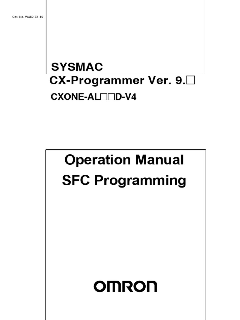 w469 Cx-Programmer SFC Operation Manual en | PDF