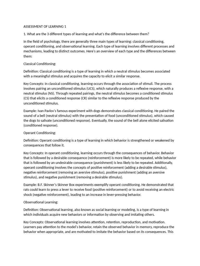 Assessment of Learning 1 | PDF