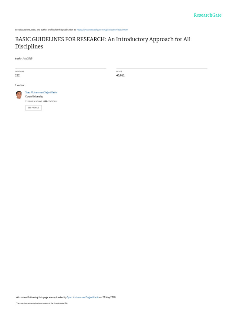 Basic Guidelines For Research | PDF