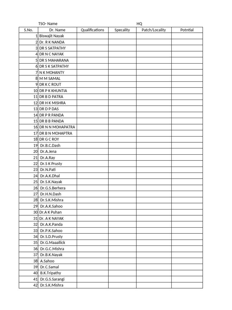 DR - List Format | PDF