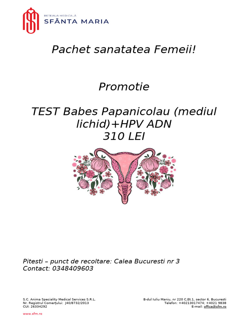 Pachet Pap+hpv | PDF