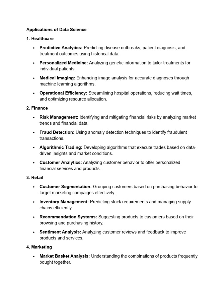 Applications of Data Science U-5 | PDF