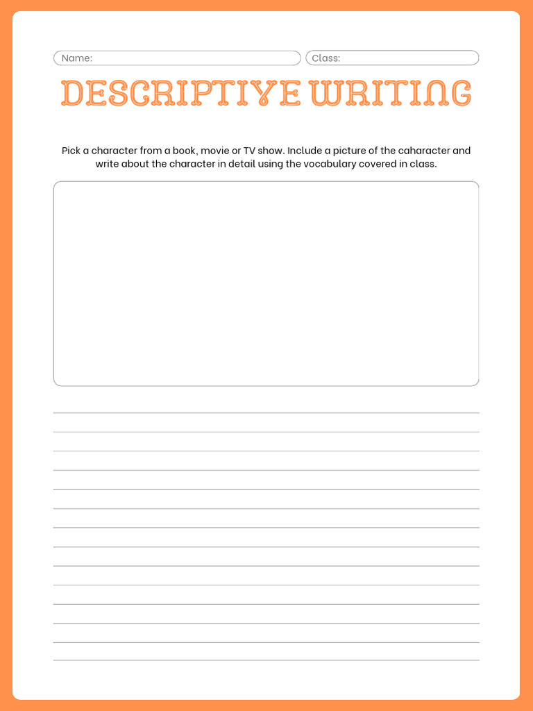 Week 2 Relationships Lesson 1&2 Descriptive Writing | PDF