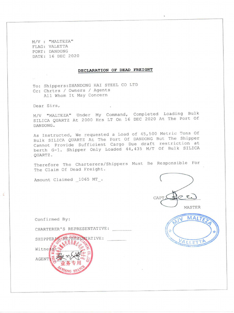 Dead Freight Letter | PDF