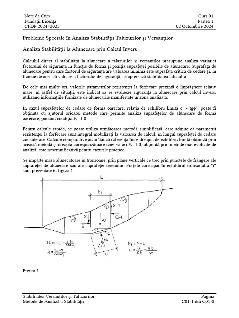 C01 02.10.2024 Fundatii CFDP UTCB Metode de Analiza A Stabilitatii ...