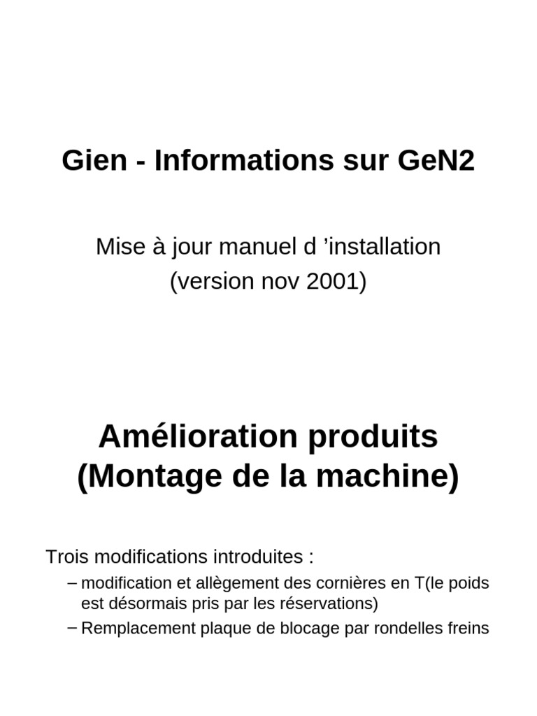 GeN2 Nouveautés | PDF