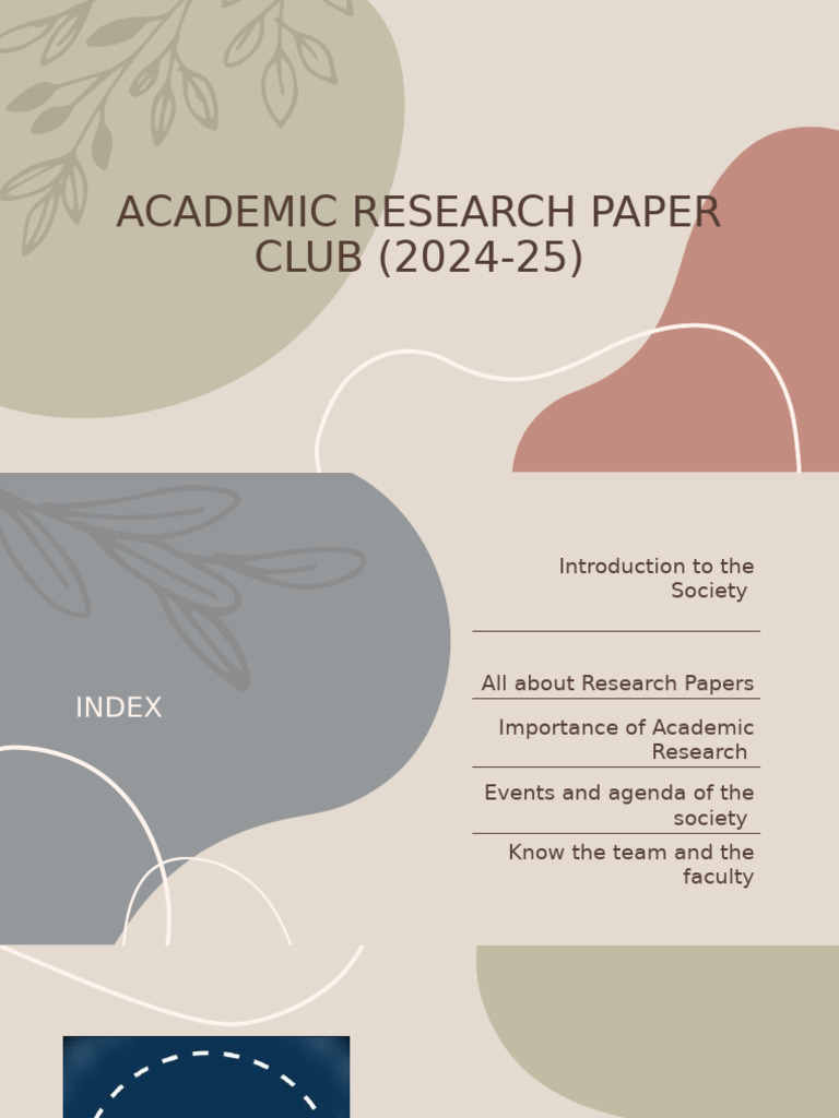 Academic Research Paper Club (2024-25) | PDF