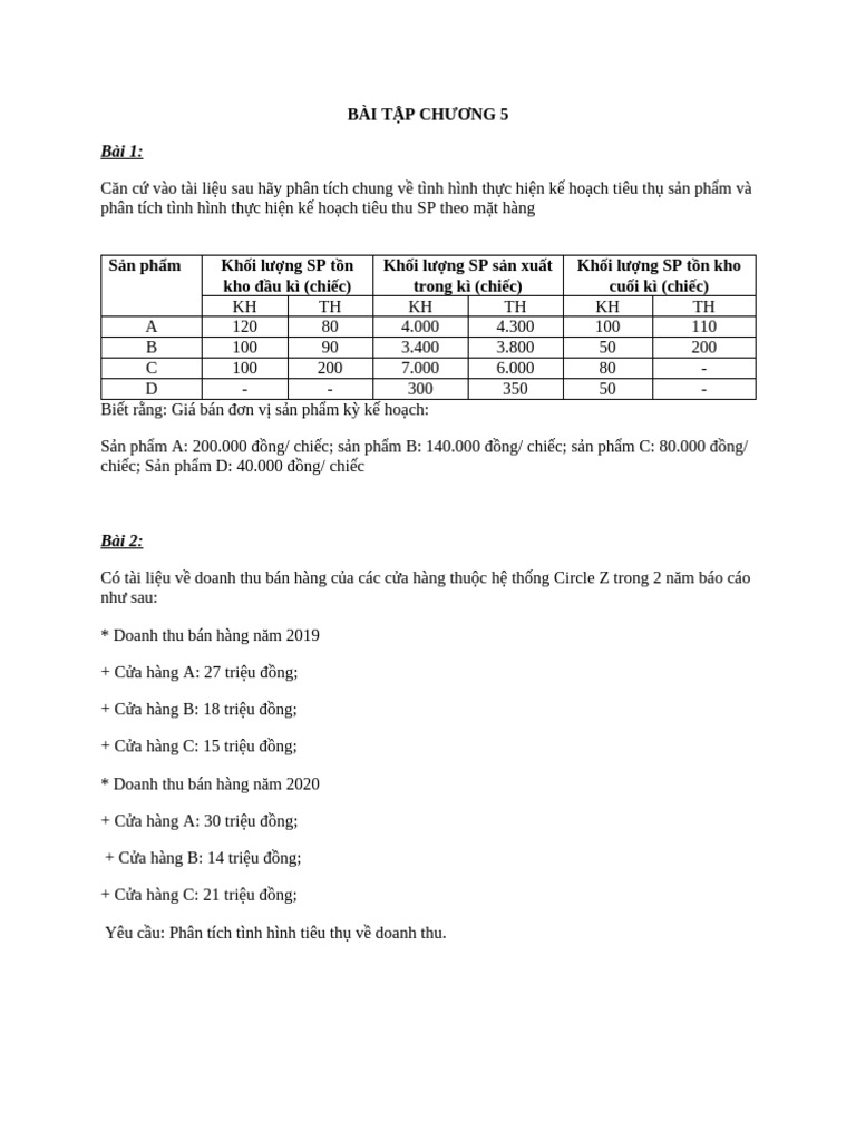 BT Chương 5 PTKD | PDF