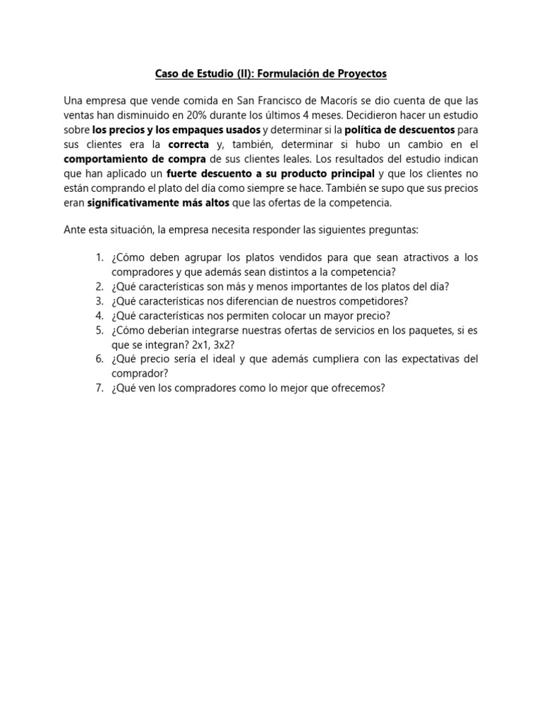 Caso de Estudio 2 | PDF