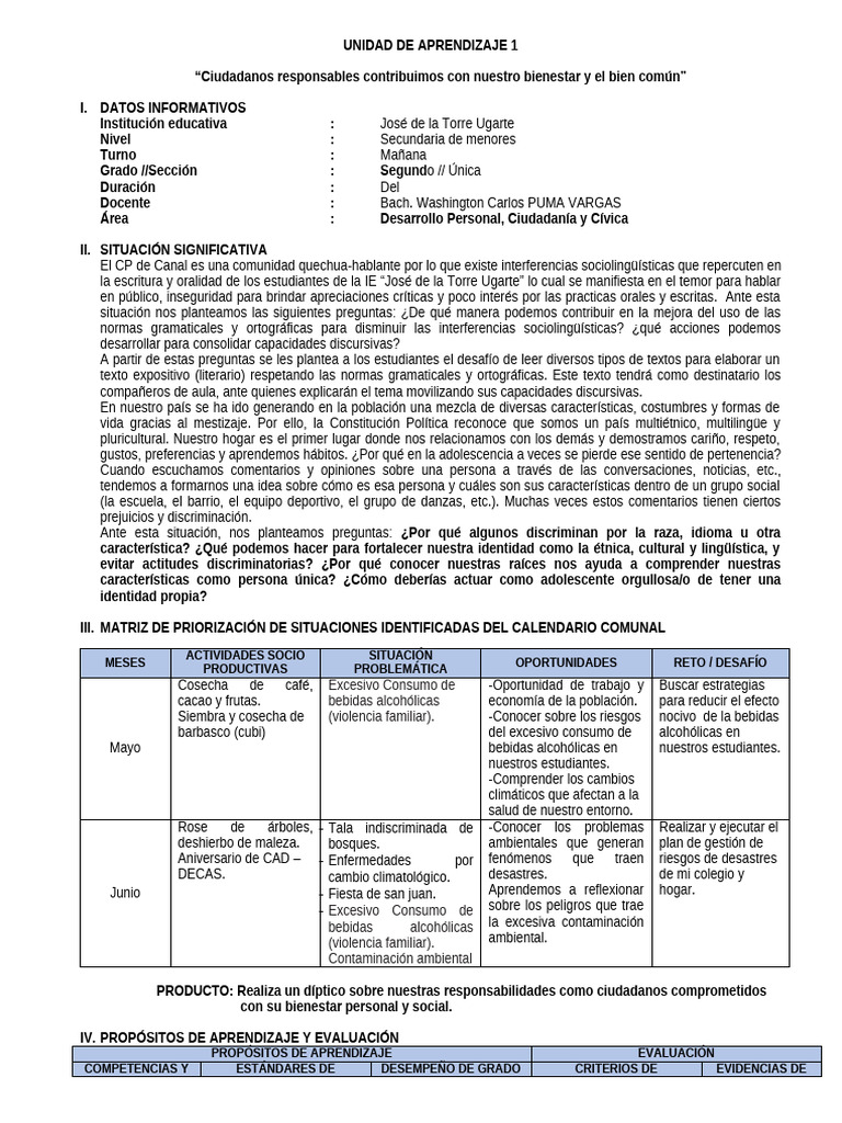 01 Unidad De Aprendizaje 2 Dpcc 2° 2024 Pdf 4216