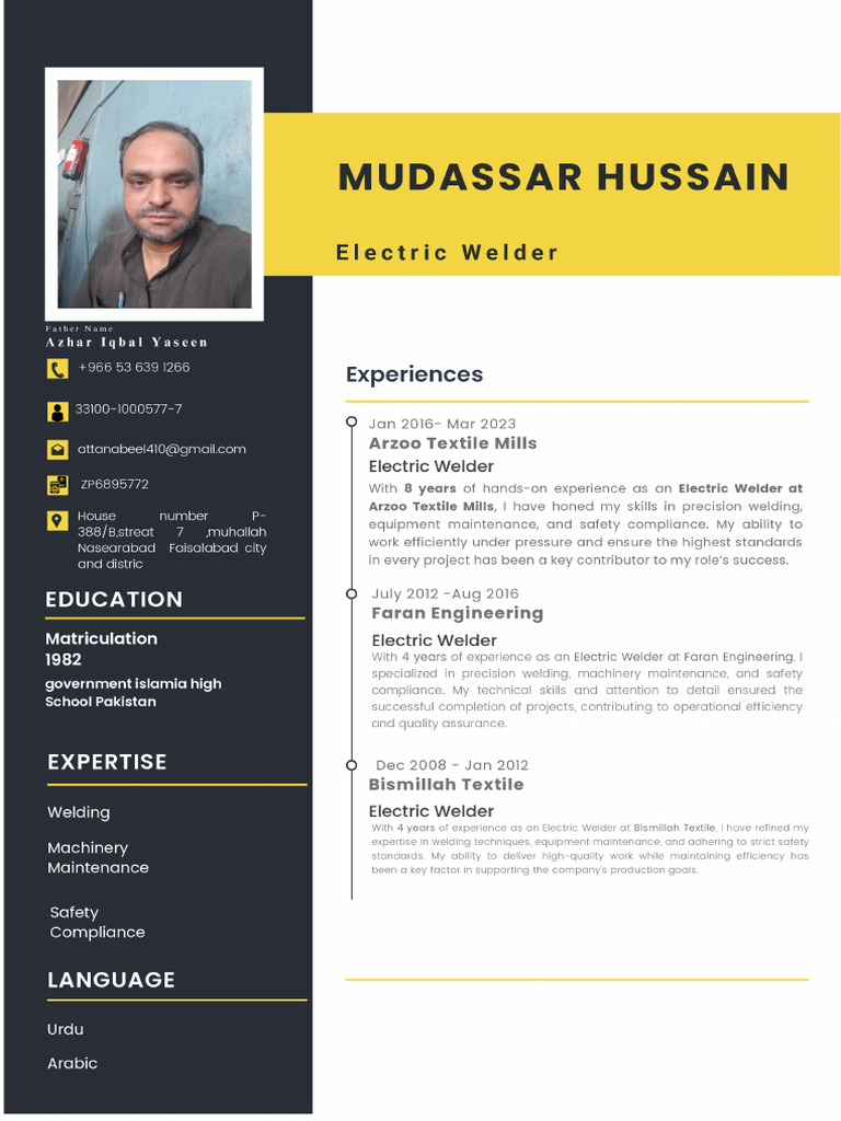 Professional Modern CV Resume (1) | PDF