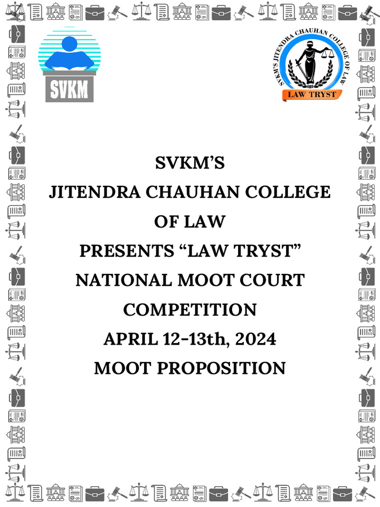 Law Tryst 2024 Moot Proposition | PDF
