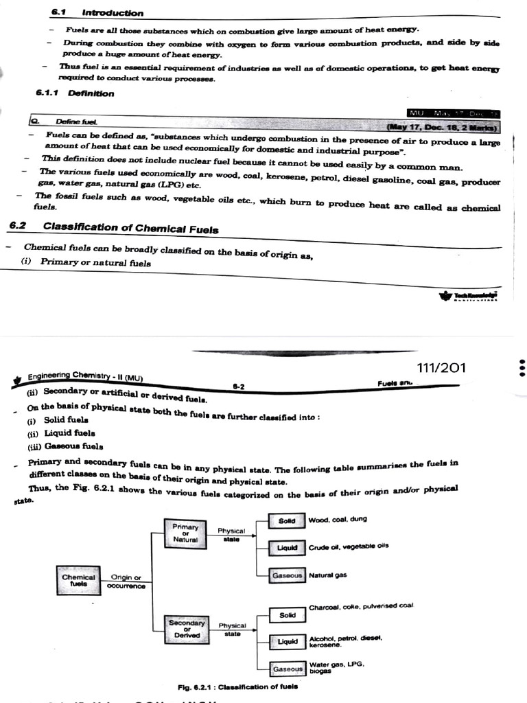 Fuel and Combustion Notes | PDF