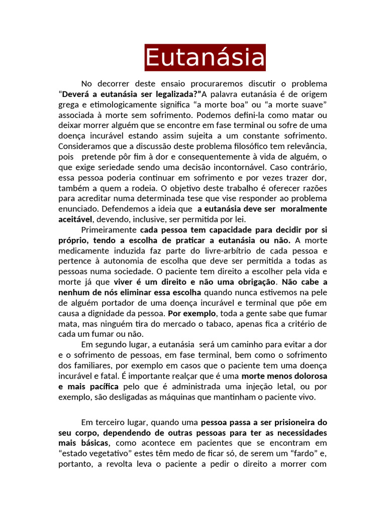 EUTANÁSIA | PDF