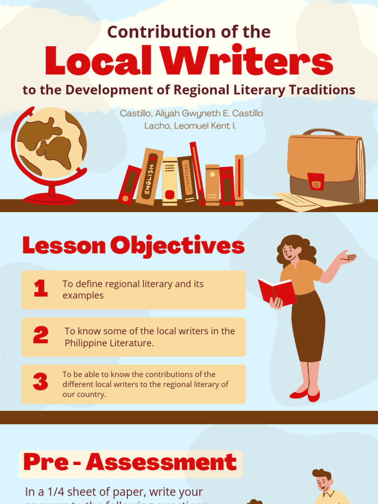 Contributions of The Local Writers To The Development of Regional ...
