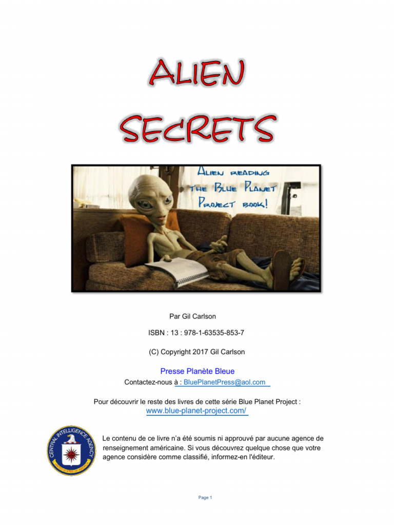 Gil Carson - Alien Secrets & Scientifique, Gouvernement, Militaire ...