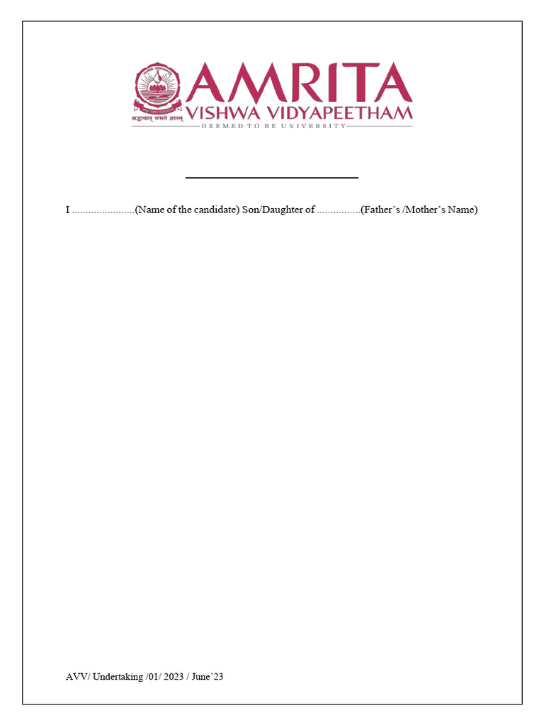 Code of Conduct - Undertaking | PDF Code of Conduct - Undertaking | PDF