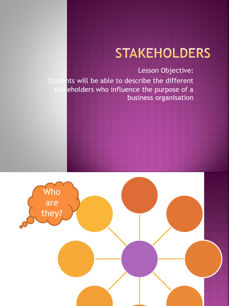Lesson - 1 Stakeholders | PDF