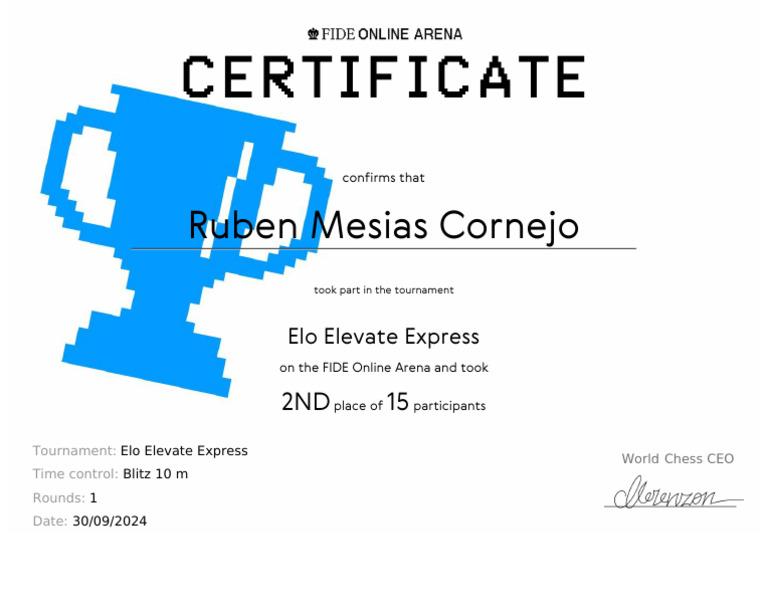 Certificate Elo Elevate Express | PDF