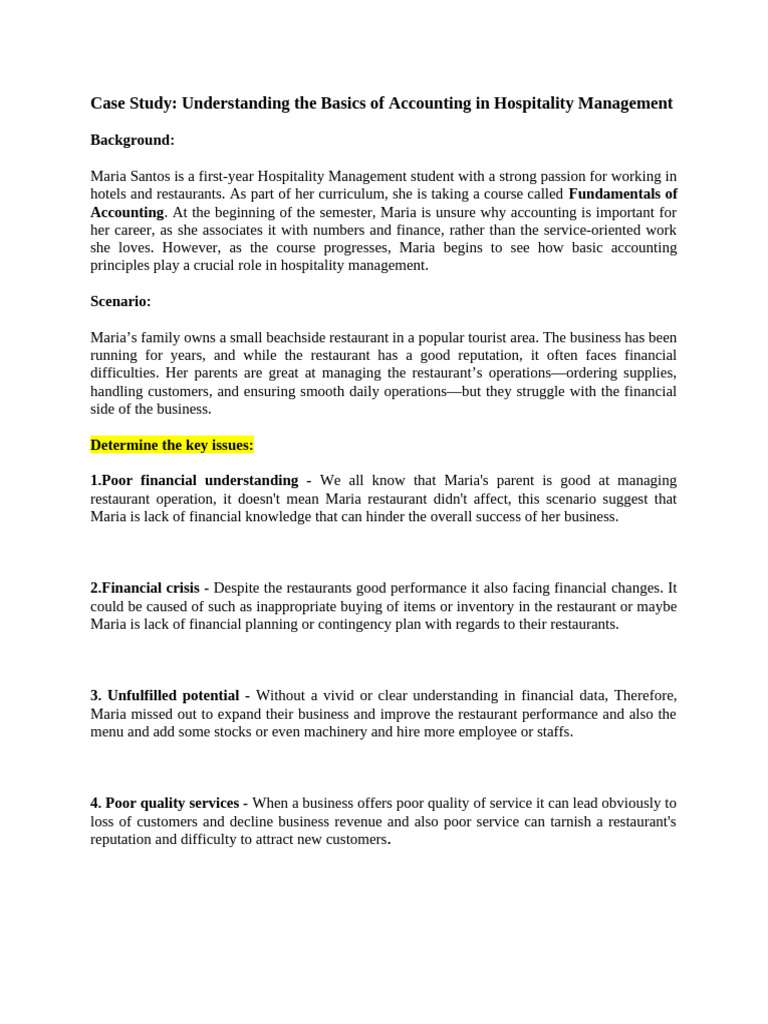 Case Study Midterm FOA | PDF