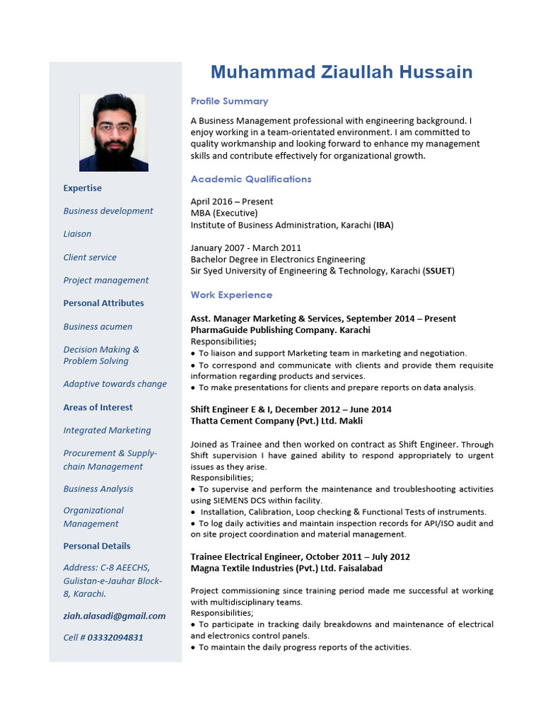 M Ziaullah Profile | PDF