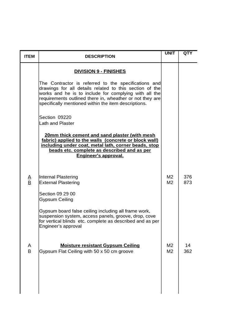 Item Description Unit QTY | PDF