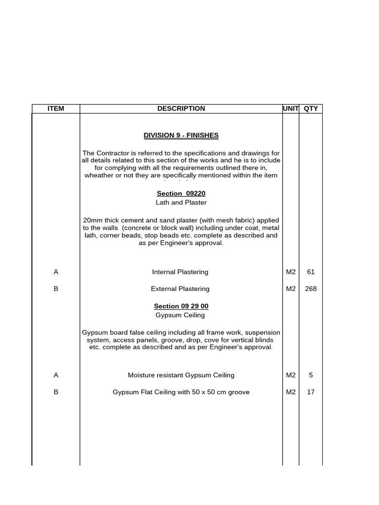 Item Description Unit Qty | PDF