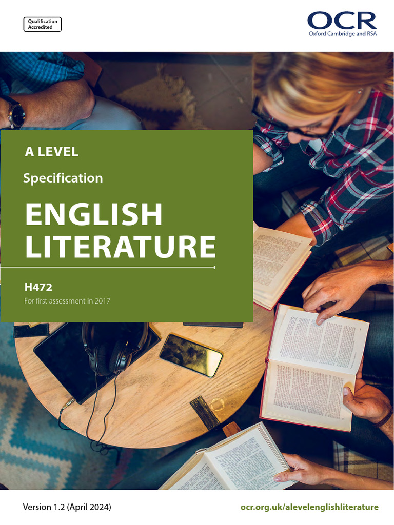 Specification Accredited A Level Gce English Literature h472 | PDF