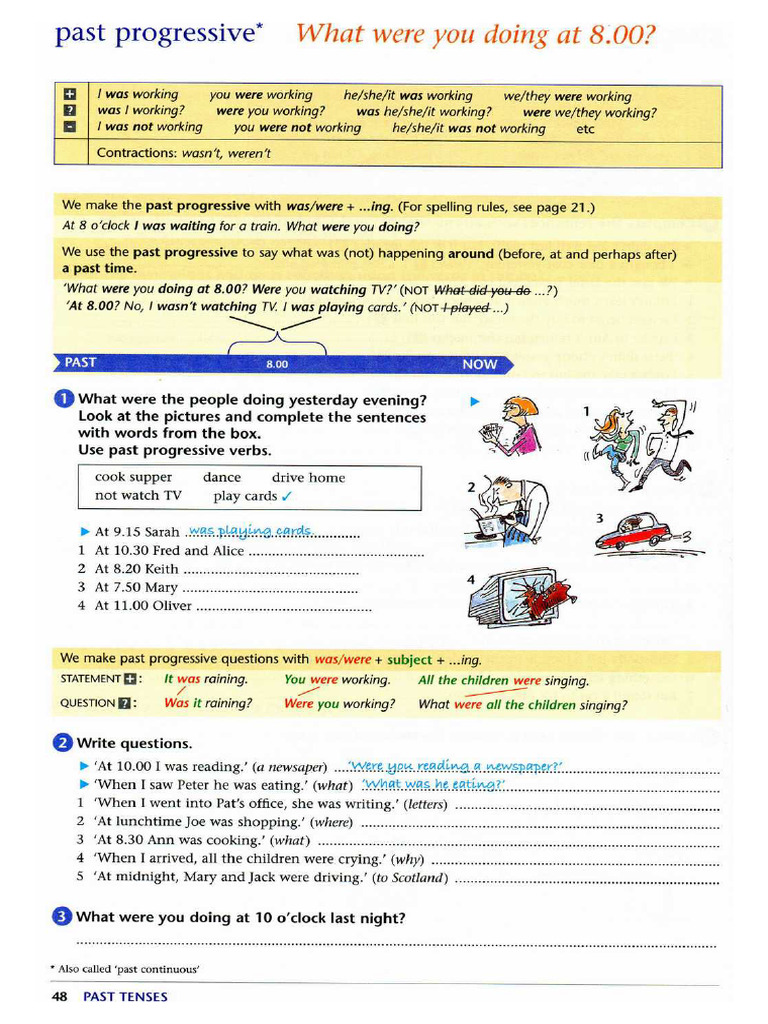 Past Progressive | PDF