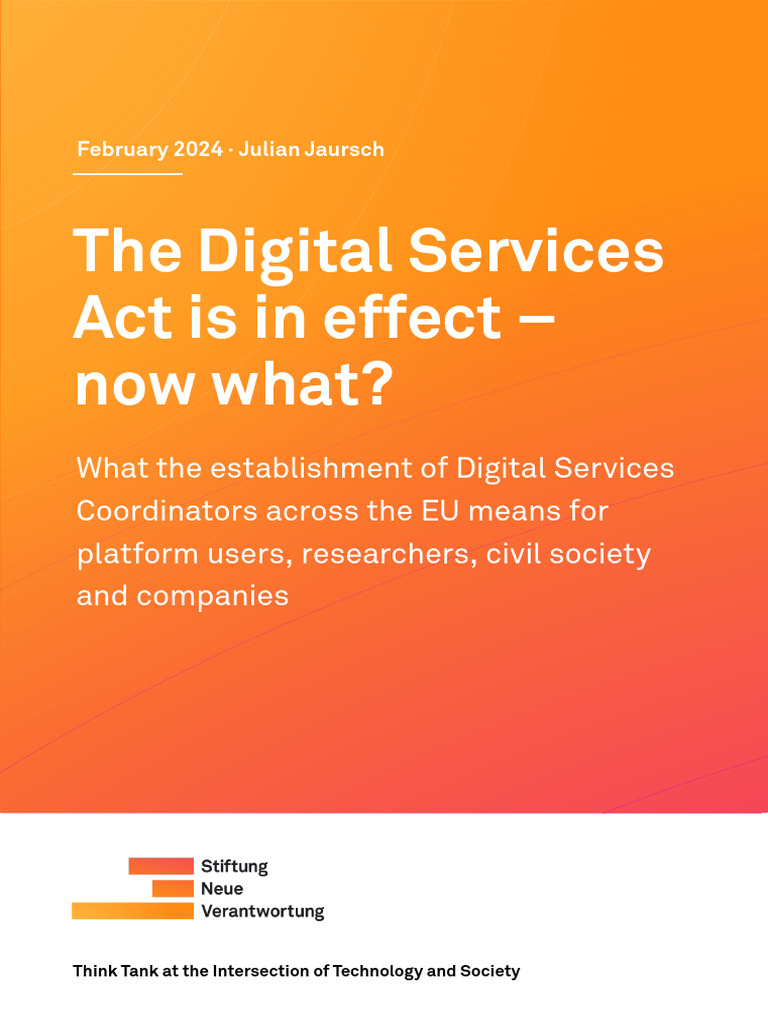 SNV Digital Services Act Now What | PDF
