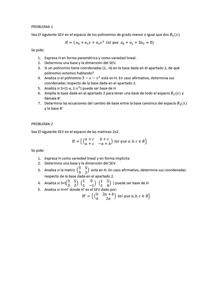 Nuevos Problemas T2 | PDF