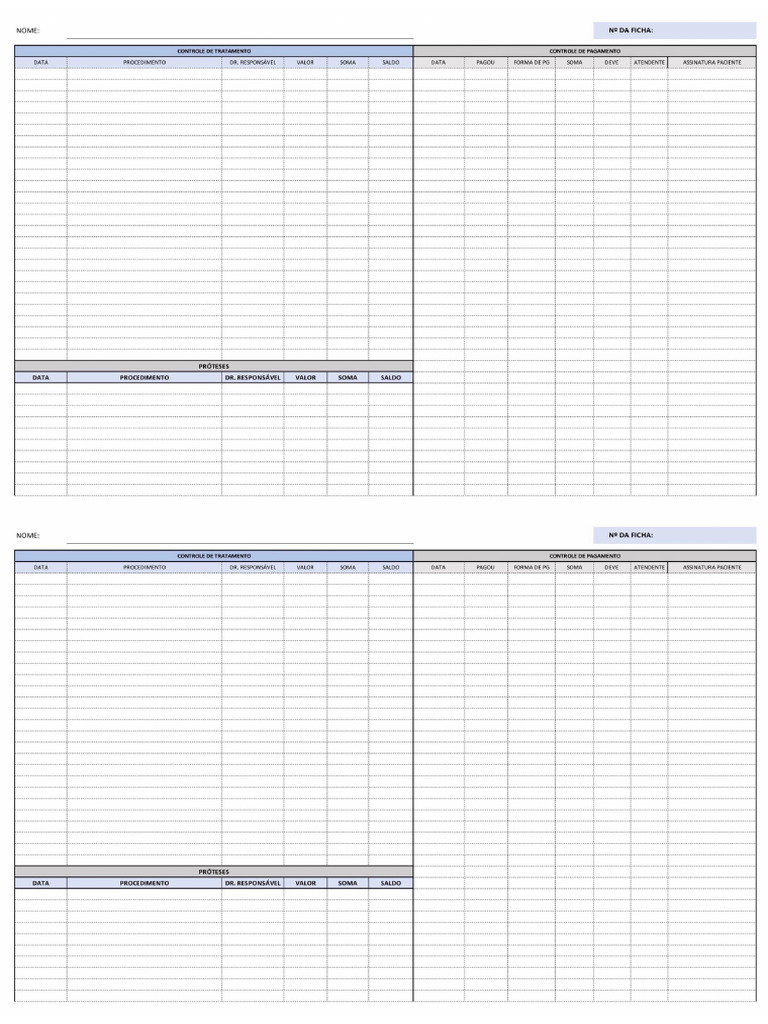 Ficha clínica verso | PDF