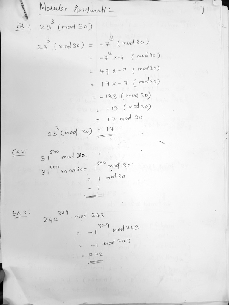 Cryptography CAT-II Hand Written Material | PDF