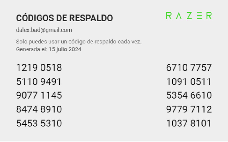 Razer Id Codes 1721032120353 | PDF